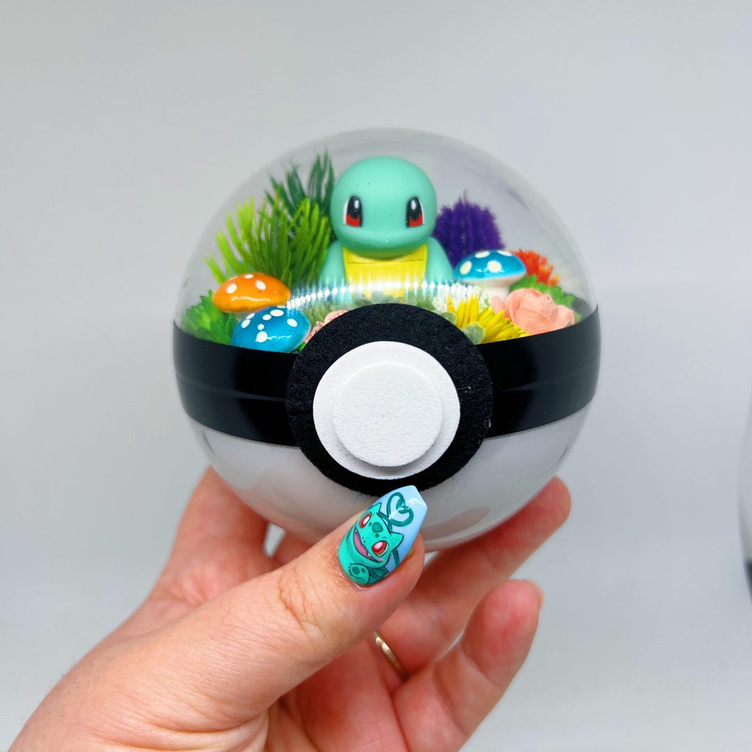LIGHT UP Squirtle Pokeball Terrarium - Etsy