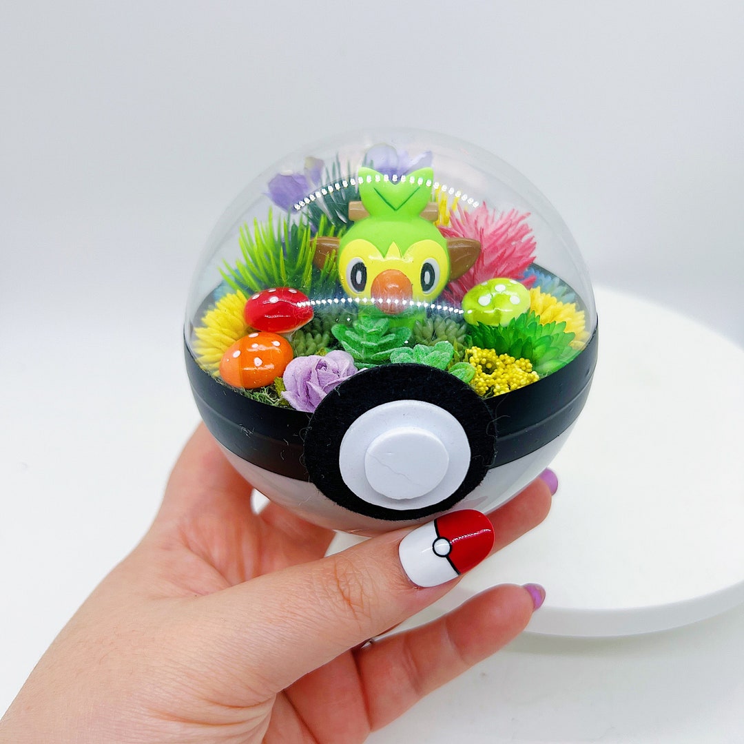 LIGHT UP Grookey Terrarium Pokeball - Etsy