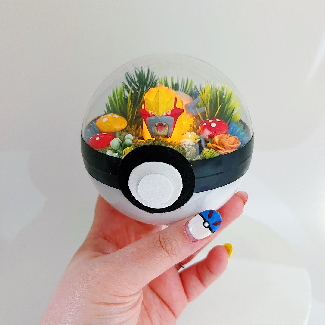 LIGHT UP Entei Terrarium Pokeball - Etsy