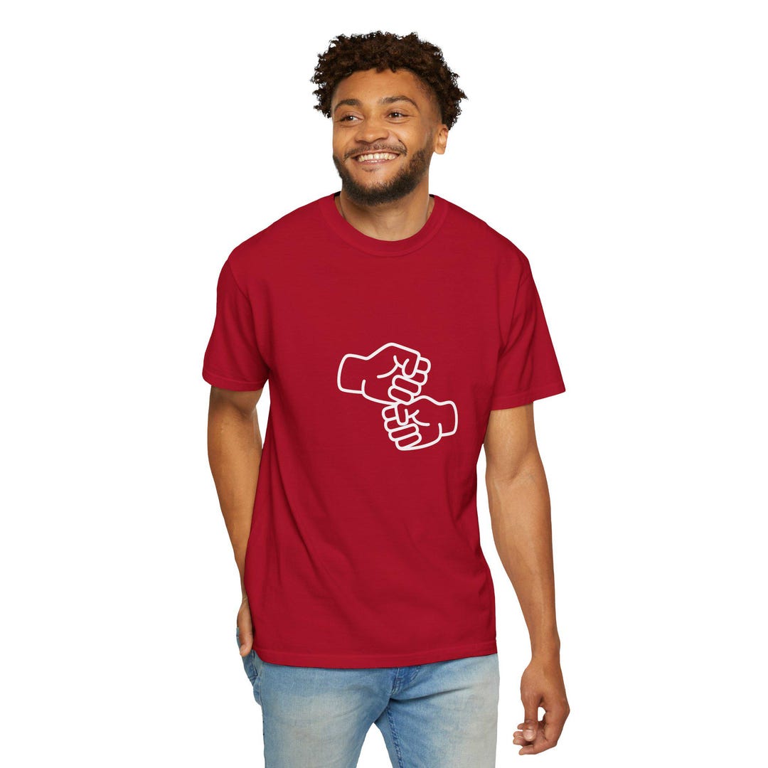 Front Logo White Outline Fist Bump T-shirt | Pound Bros Icon Graphic - Etsy