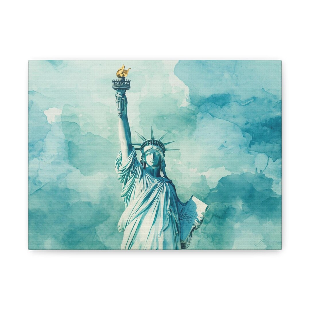 Liberty Rising - Watercolor Canvas Art - Etsy