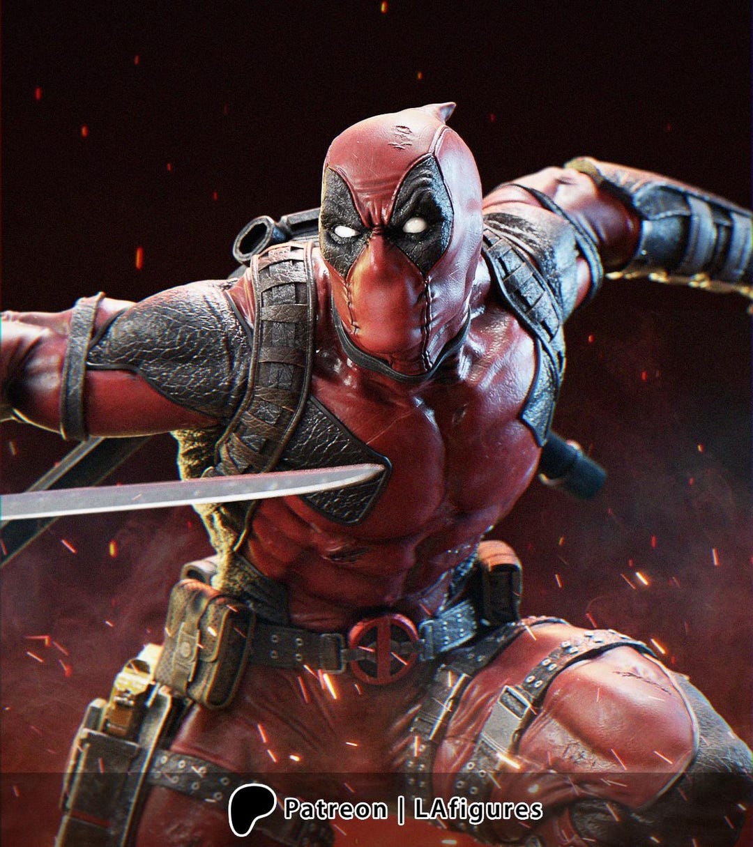 Deadpool, Model by Lafigures, 3D Printed Resin, Hand-painted, 1/10 - Etsy