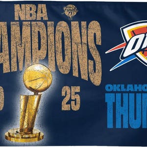 Oklahoma City Thunder OKC 2025 NBA World Champions 3x5 Ft Flag Mancave ...