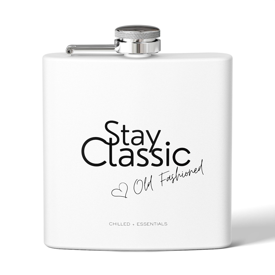 Stay Classic Old Fashioned Flask | Stainless Steel Hip Flask 6oz - Etsy