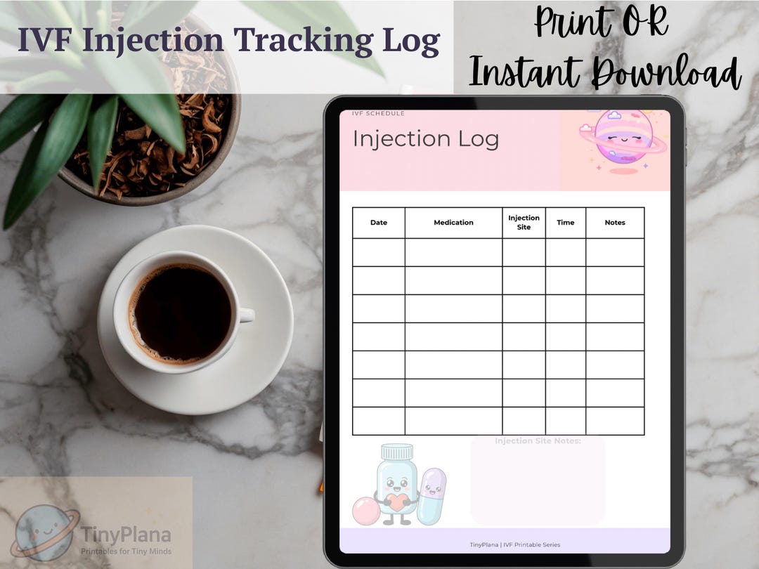 IVF Injection Tracker | Medication Log, Shot Schedule (digital and ...