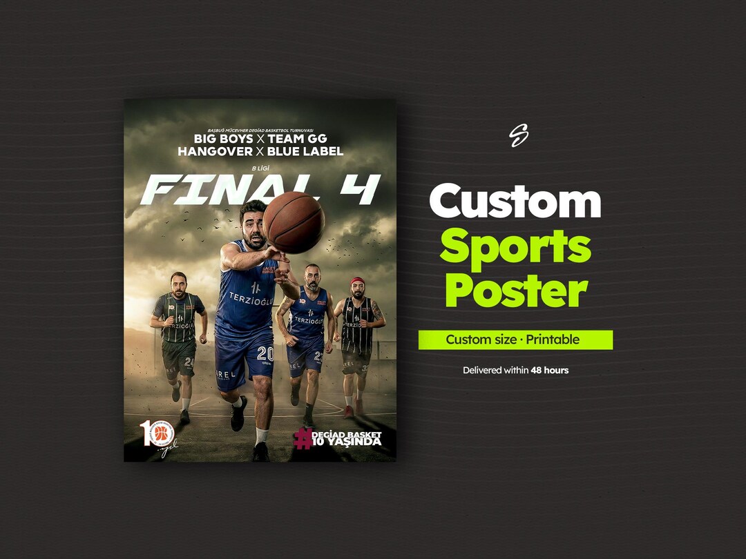 Personalized Team Sports Poster | Cinematic Event Design (digital ...