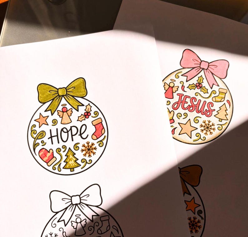 Christmas Coloring Ornaments – Printable Kids & Adults Coloring Pages ...