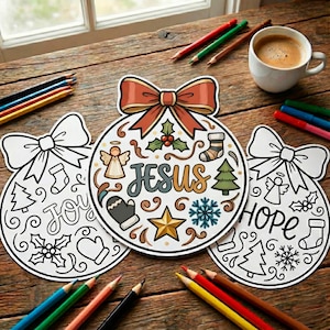 Christmas Coloring Ornaments – Printable Kids & Adults Coloring Pages ...