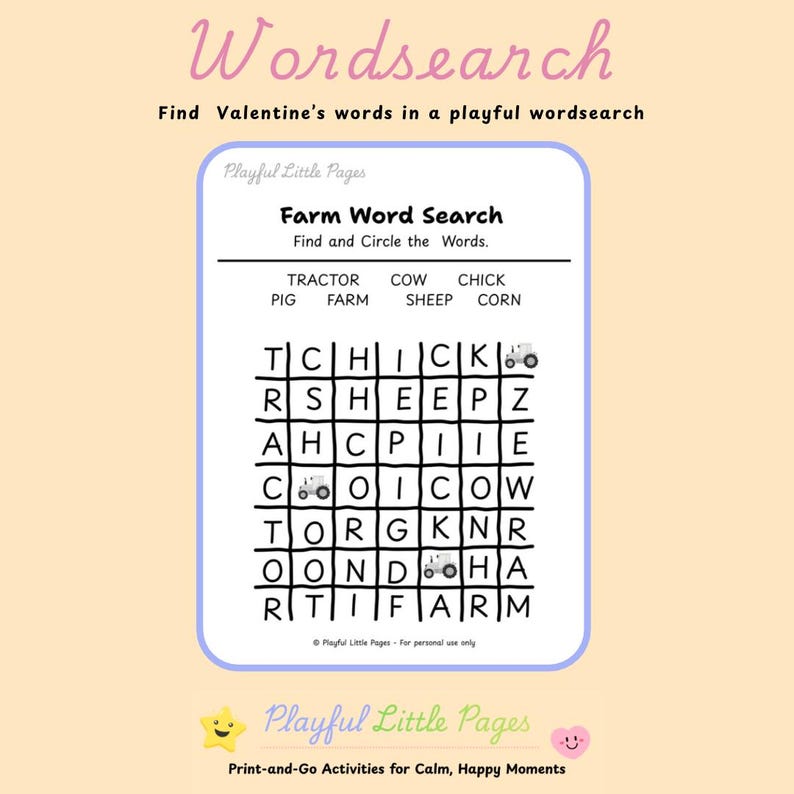 Farm Activity Pack for Kids | Printable Farm Activities | Ages 5-7 - Etsy