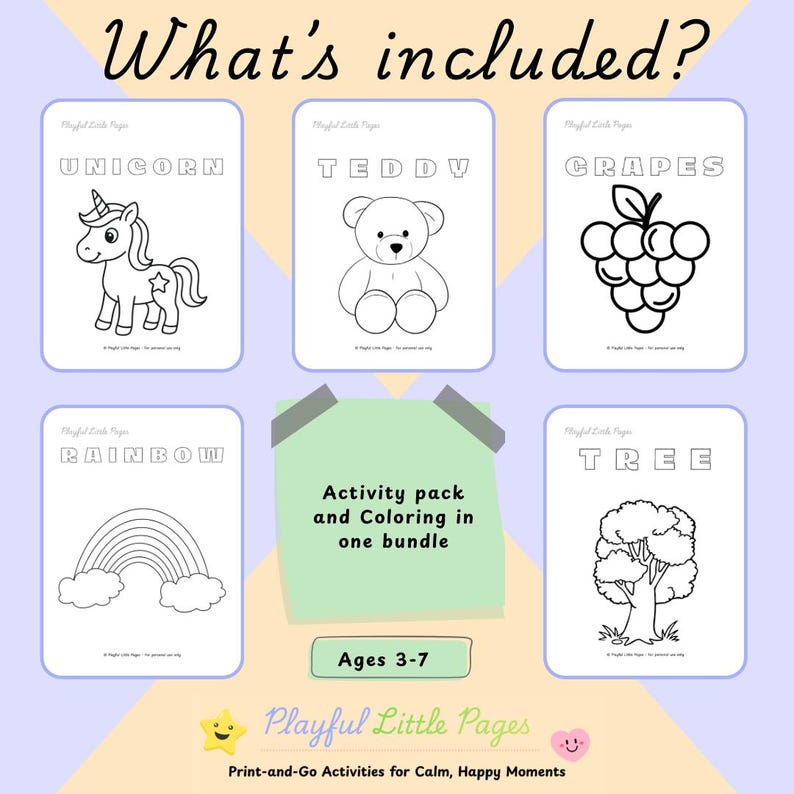 Waiting Room Activity & Colouring Bundle for Kids (ages 3–7) - Etsy