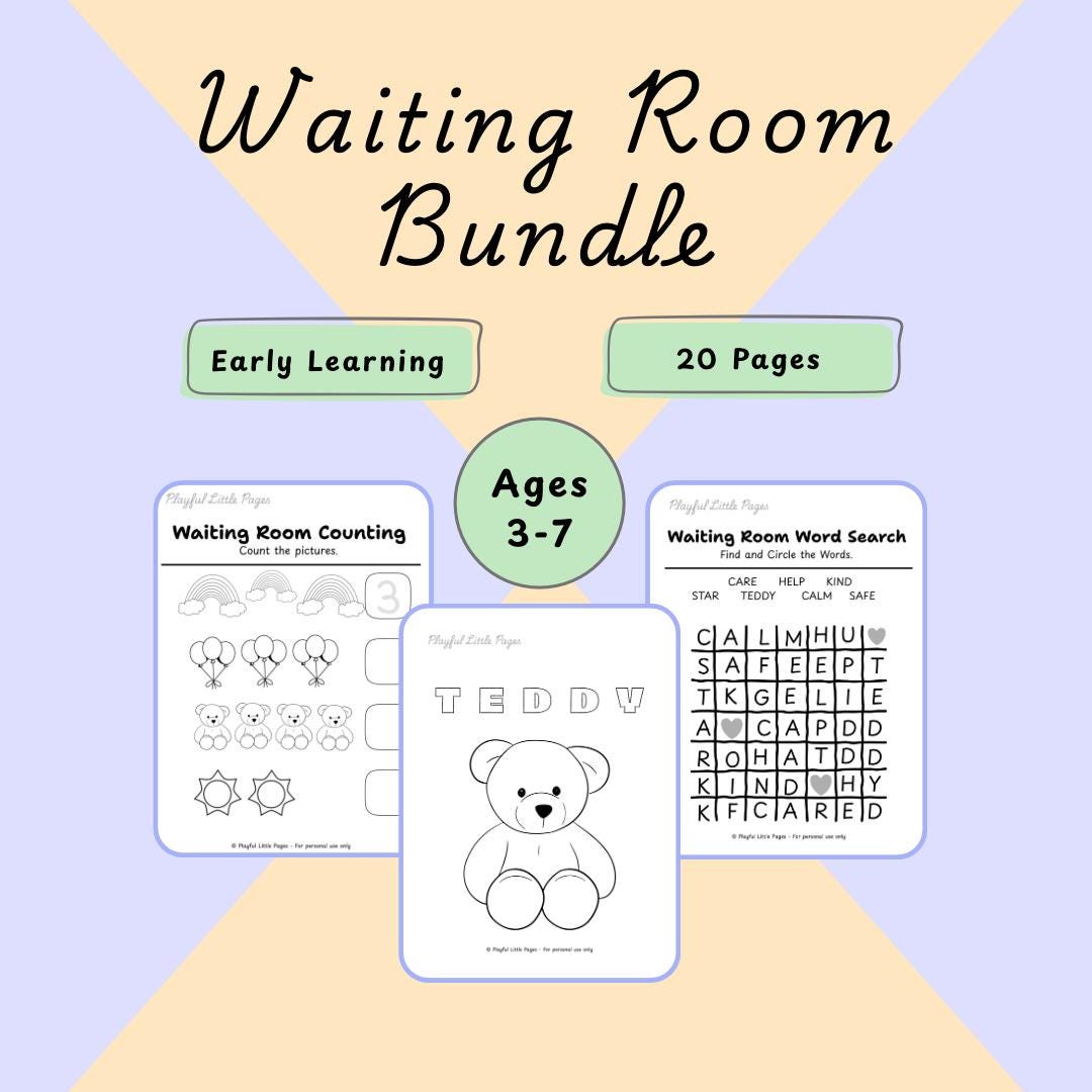 Waiting Room Activity & Colouring Bundle for Kids (ages 3–7) - Etsy