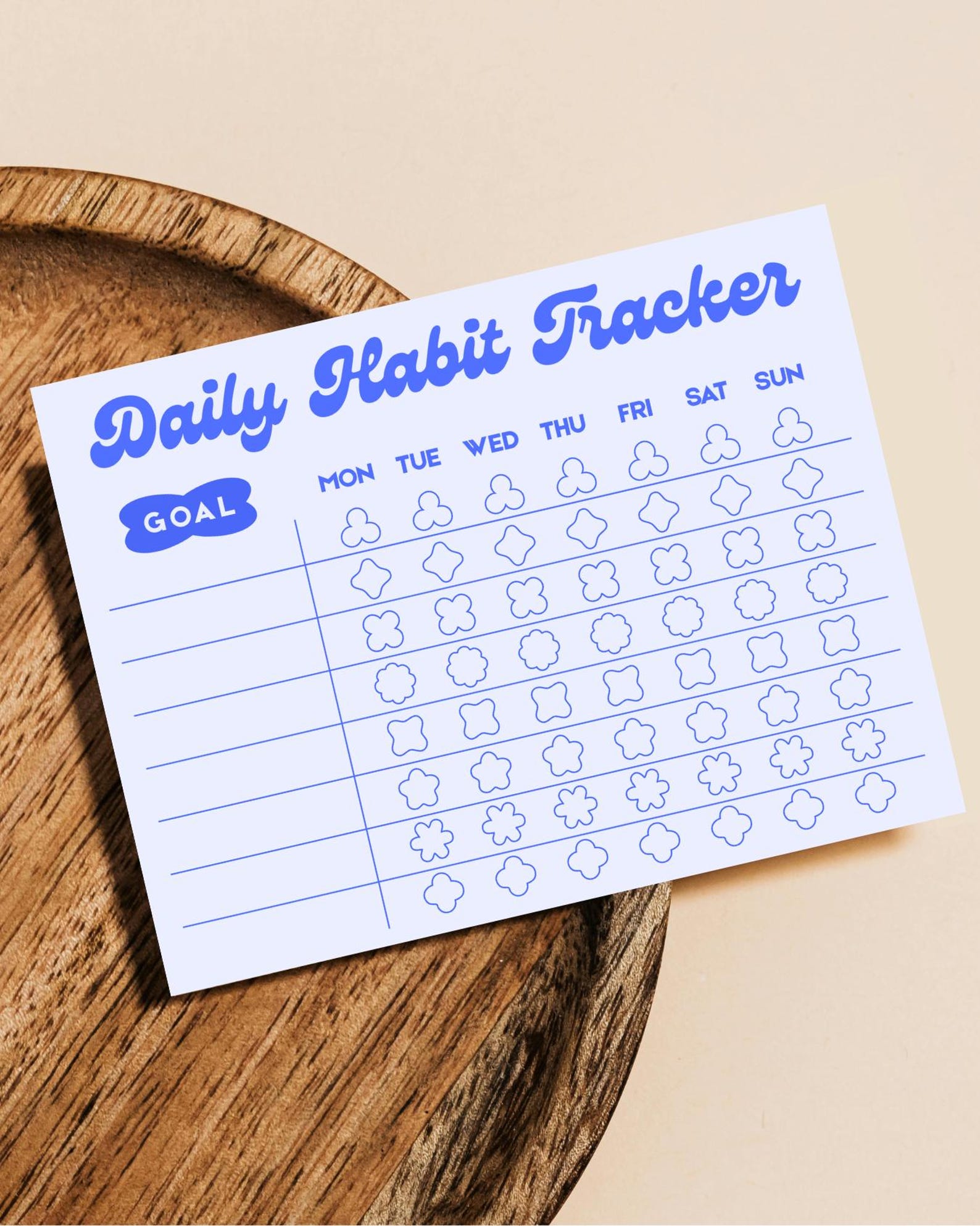 Printable Habit Tracker | Daily Planner, Customizable Template (digital ...