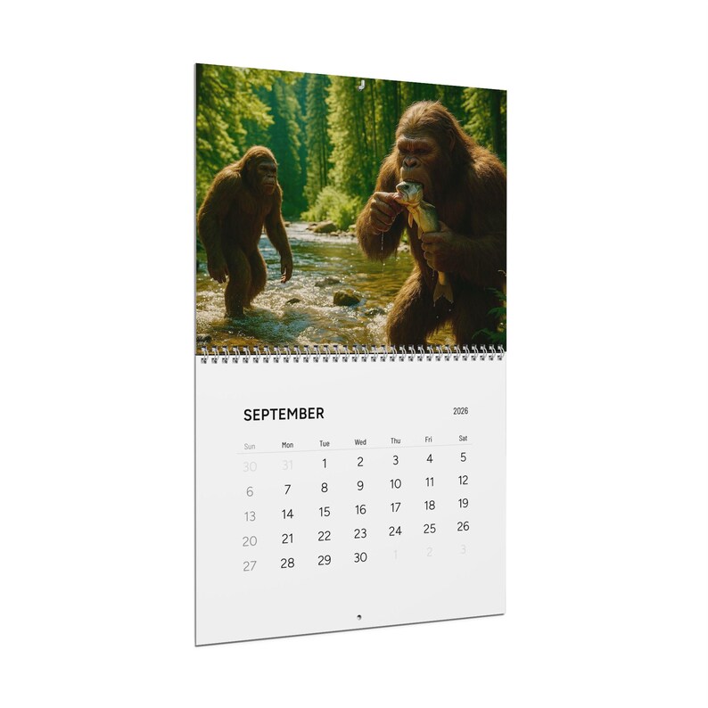 2026 Bigfoot Calendar: Hyper-realistic Sasquatch Art - Etsy