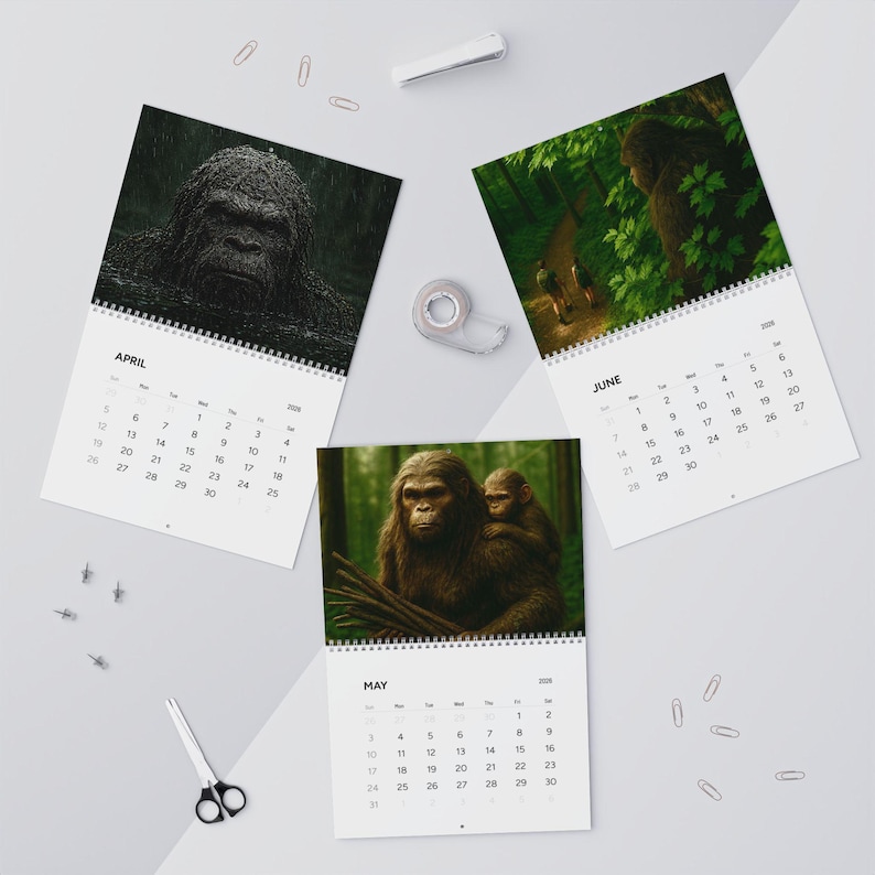 2026 Bigfoot Calendar: Hyper-realistic Sasquatch Art - Etsy
