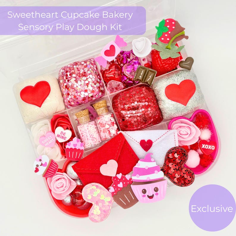 Sweetheart Baking Sensory Play Dough Kit Play Dough Gift Kid Gift ...