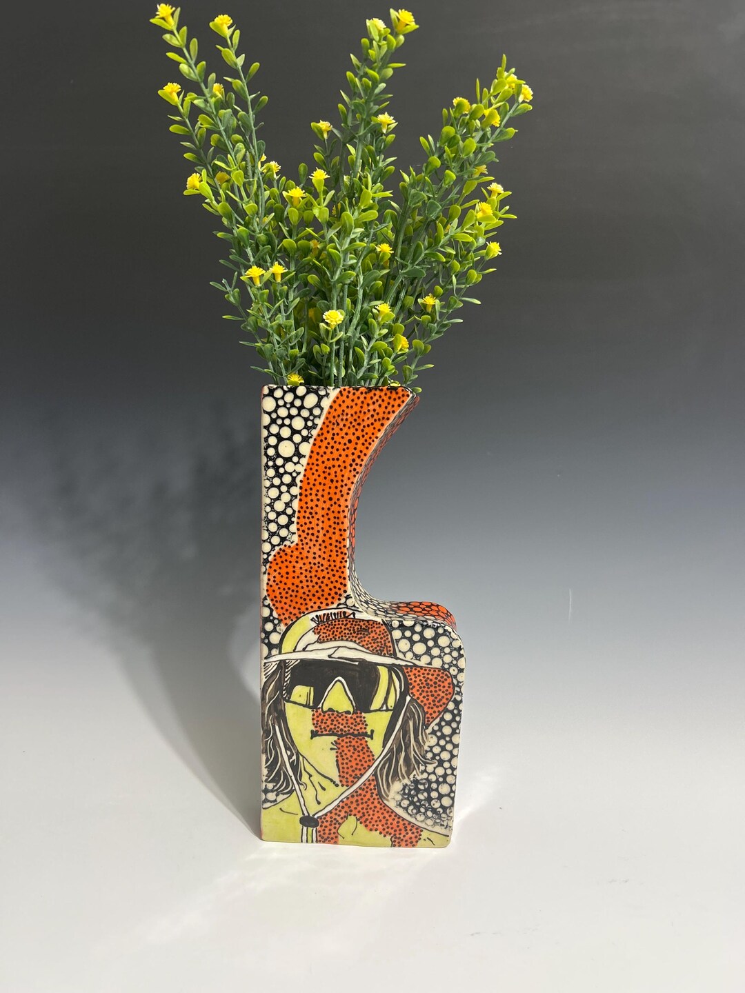 Tall Vase, Graffiti Vase - Etsy