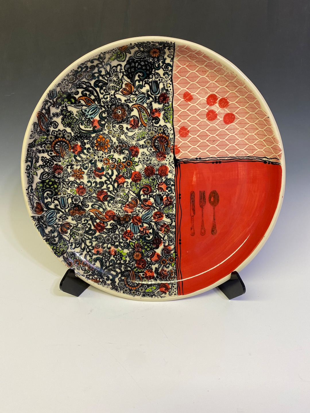 Large Ceramic Serving Platter, Handmade Pottery Serving Dish - Etsy