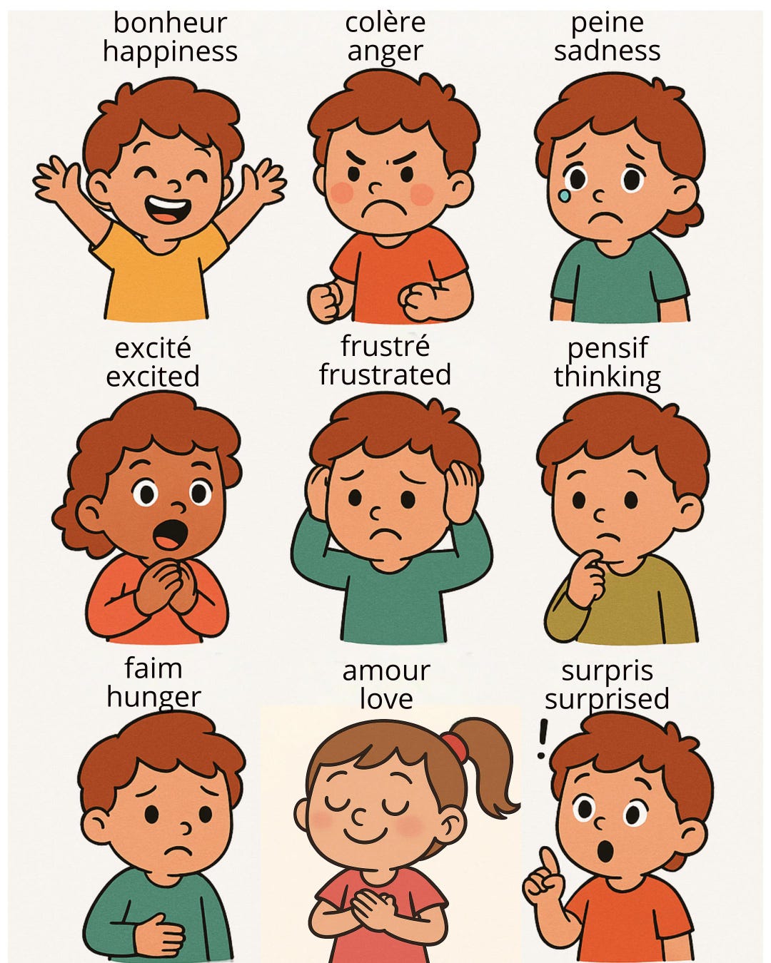 Bilingual French English Learning Posters – 10 US Letter Sized ...