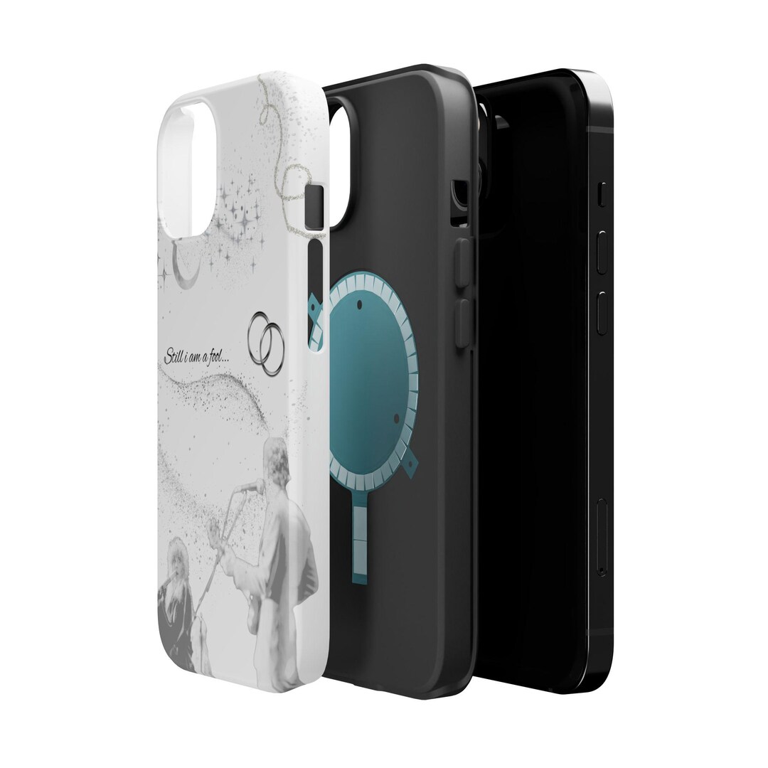 Wedding Photo Illustration Phone Case | Monochrome Rings, Romantic ...