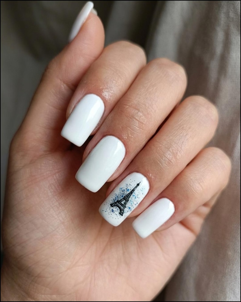 Nail Stickers Valentine’s Day , Self-adhesive Hearts, Roses, Eiffel ...