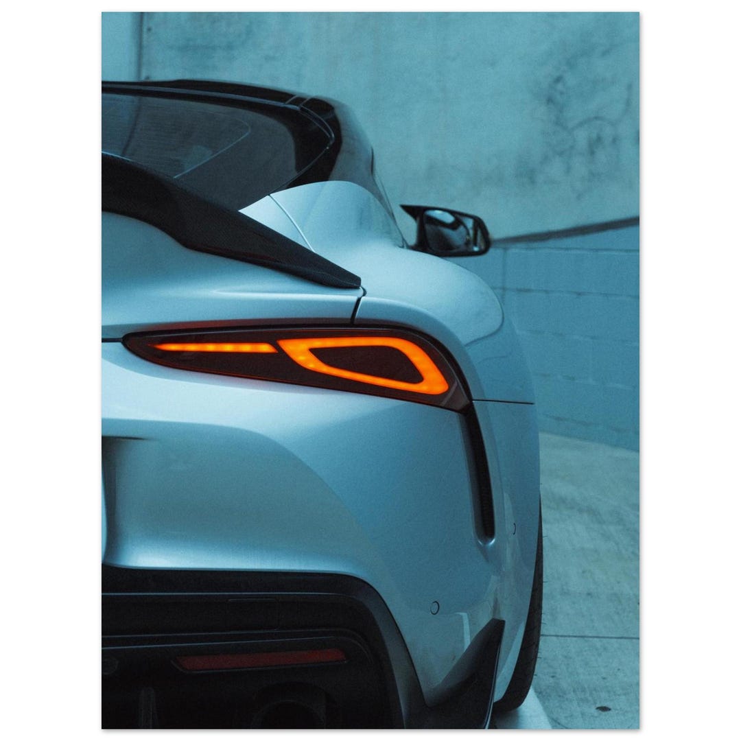 Toyota Supra Rear View Photo Print Modern Sports Car Wall Art Sleek ...
