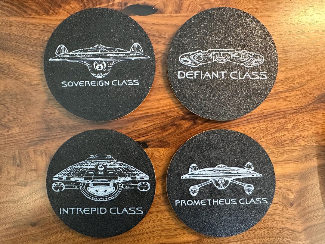 Star Trek Themed Ship Class Coasters - Set 3 - Etsy