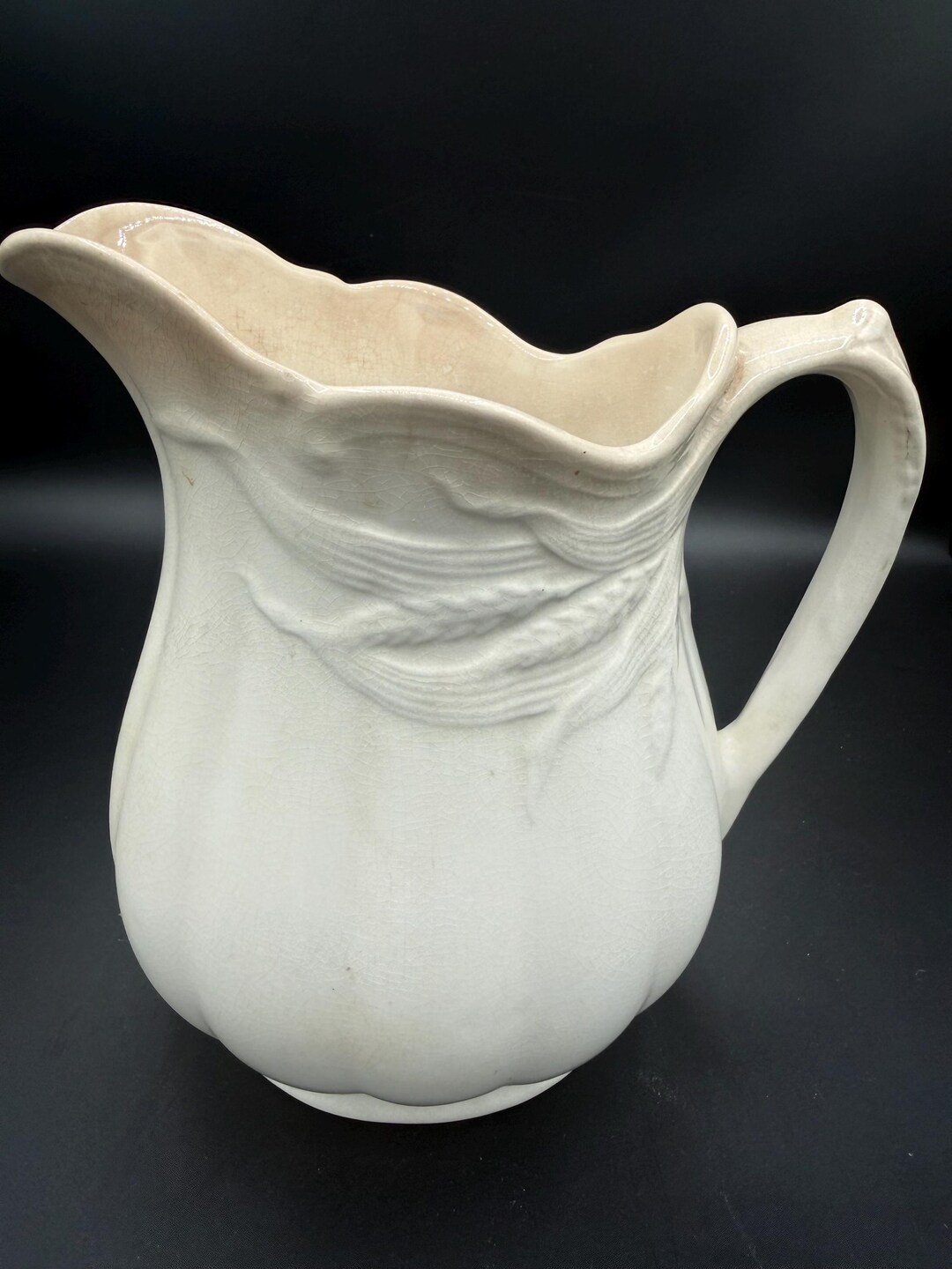 Wm Adams and Sons English Ironstone Wheat Pattern Pitcher - Etsy