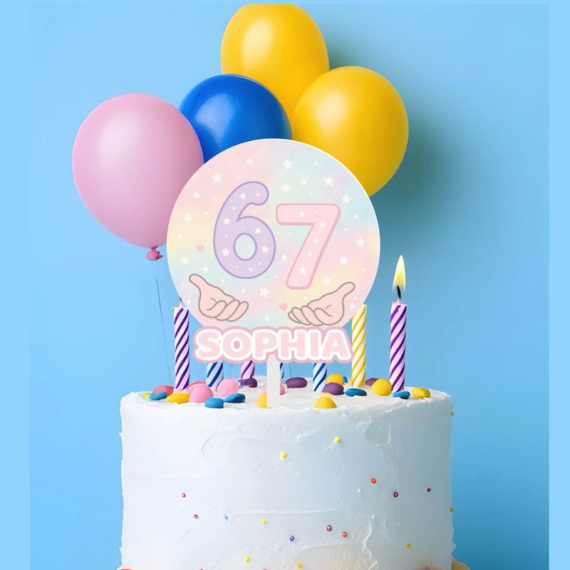 67 Birthday Cake - Etsy