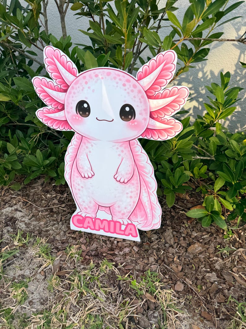 Axolotl Party Cutout Prop – Foam Board Decoration – Kids Birthday Photo ...