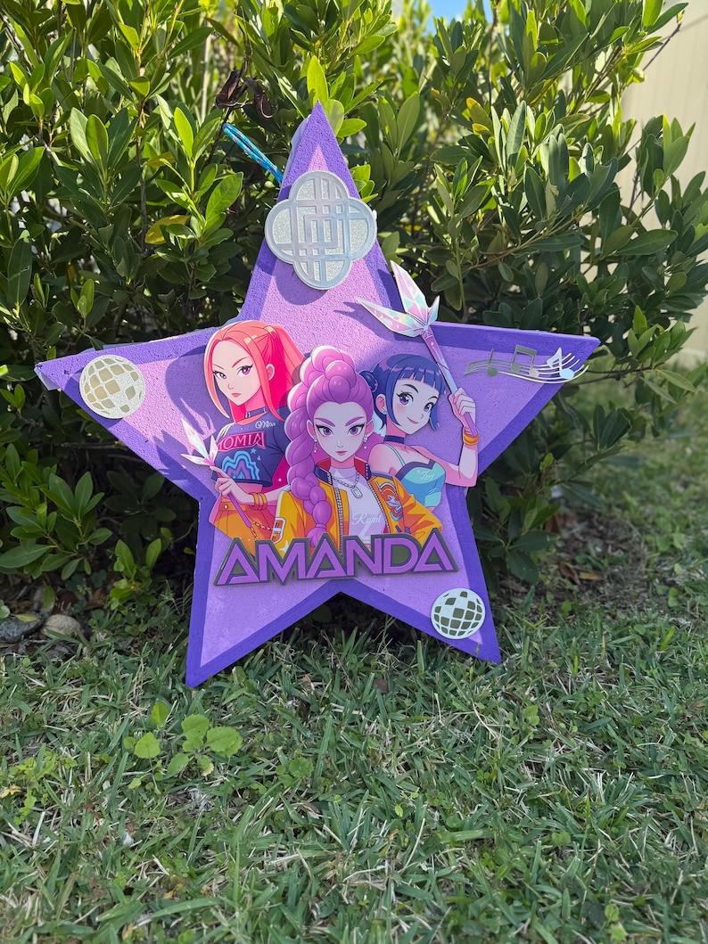 Kpop Piñata — Handmade | Kpop Huntrix Birthday | Custom Piñata for Kids ...
