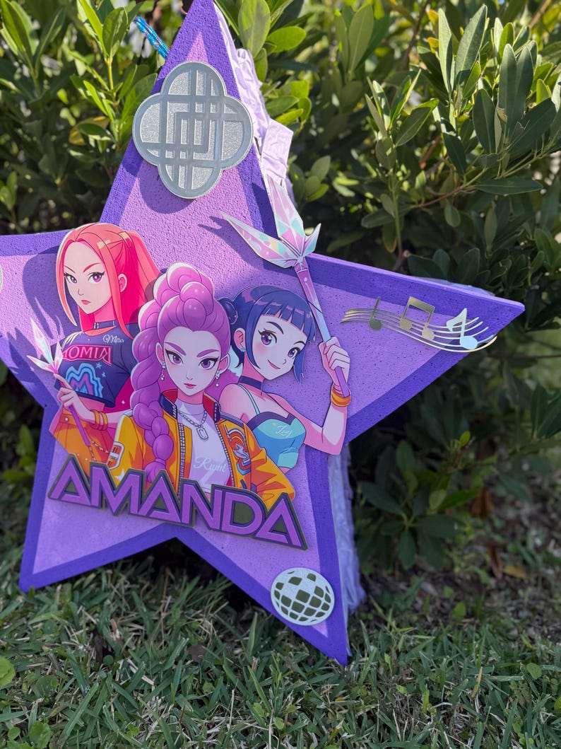 Kpop Piñata — Handmade | Kpop Huntrix Birthday | Custom Piñata for Kids ...