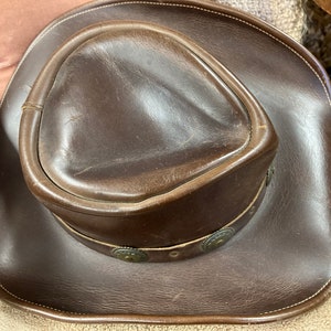 Henschel Hat, Brown Leather, Concho Band, Size Small - Etsy
