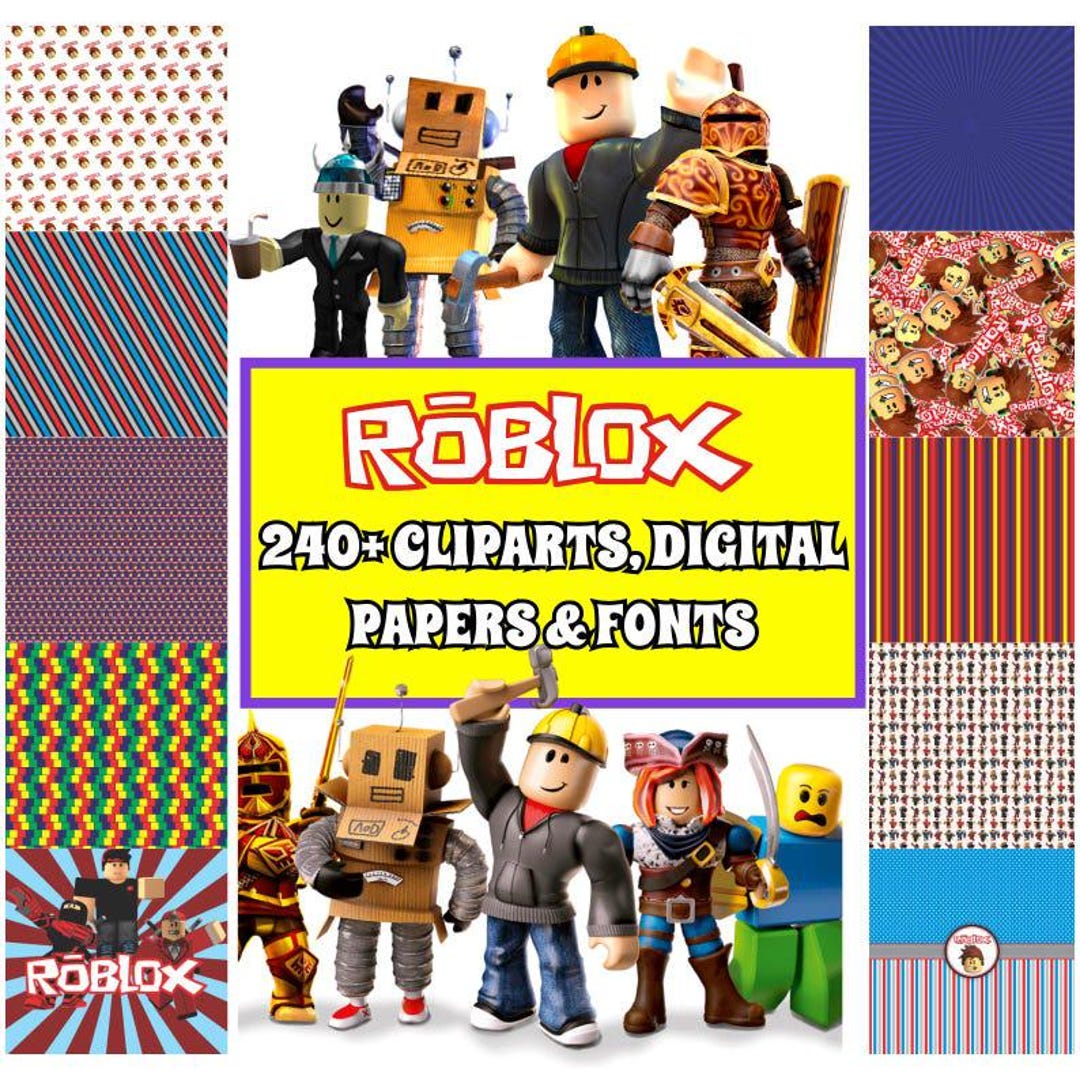 240+ Roblox Png Files Digital Papers & Fonts Bundle, Roblox Svg,robox ...