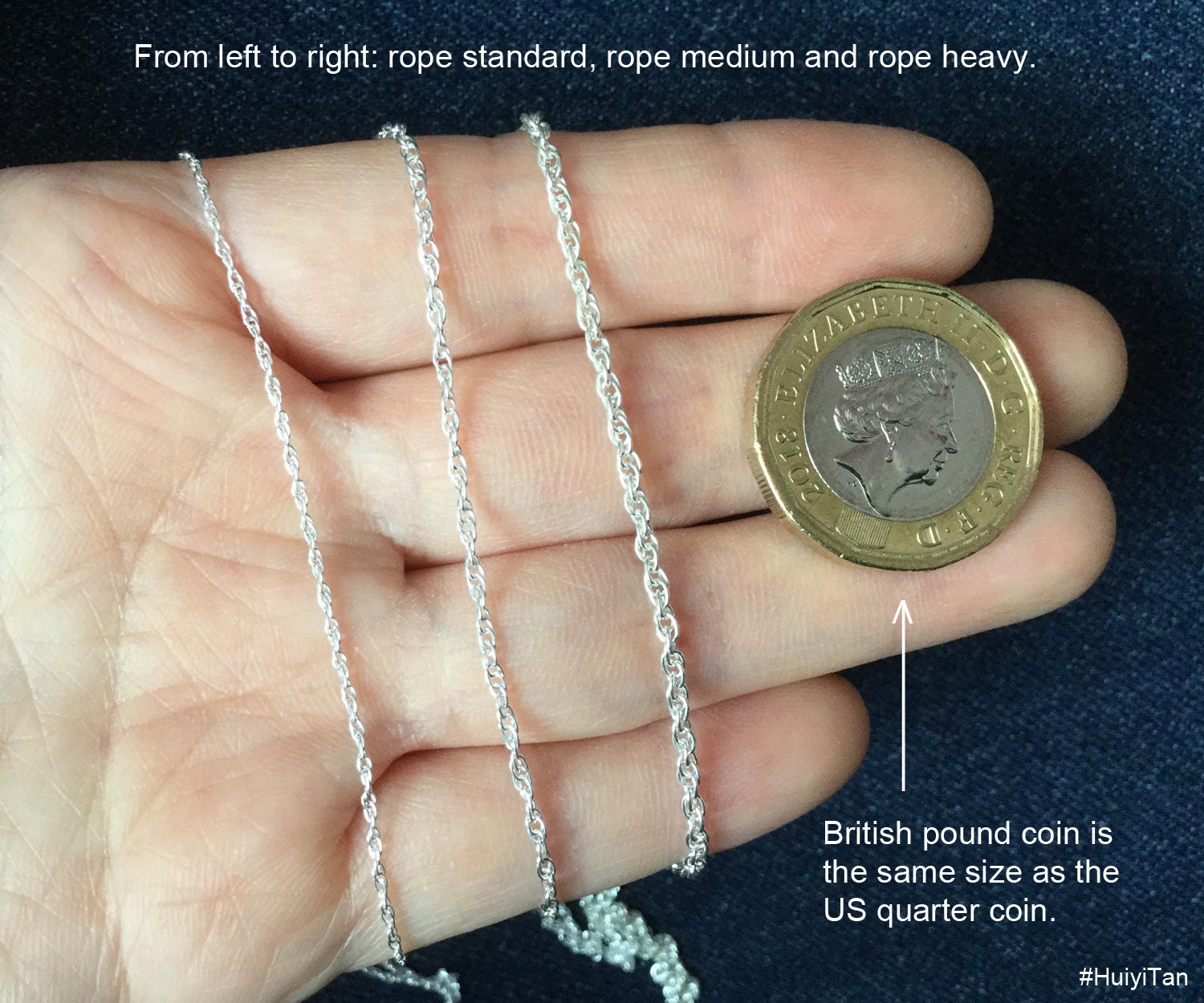 Trace Chain In Solid Sterling Silver 14 16 | Etsy