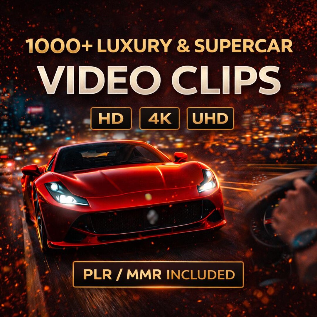 1000+ Luxury and Supercar Video Clips (4K and UHD) – PLR/MMR Included ...