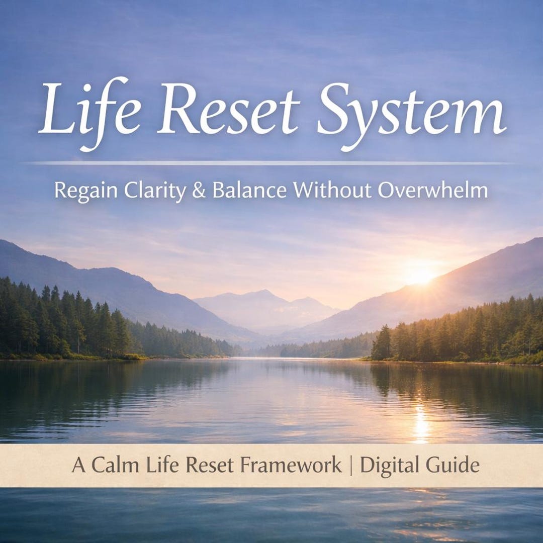 Life Reset System | Regain Clarity & Balance Without Overwhelm | Calm ...