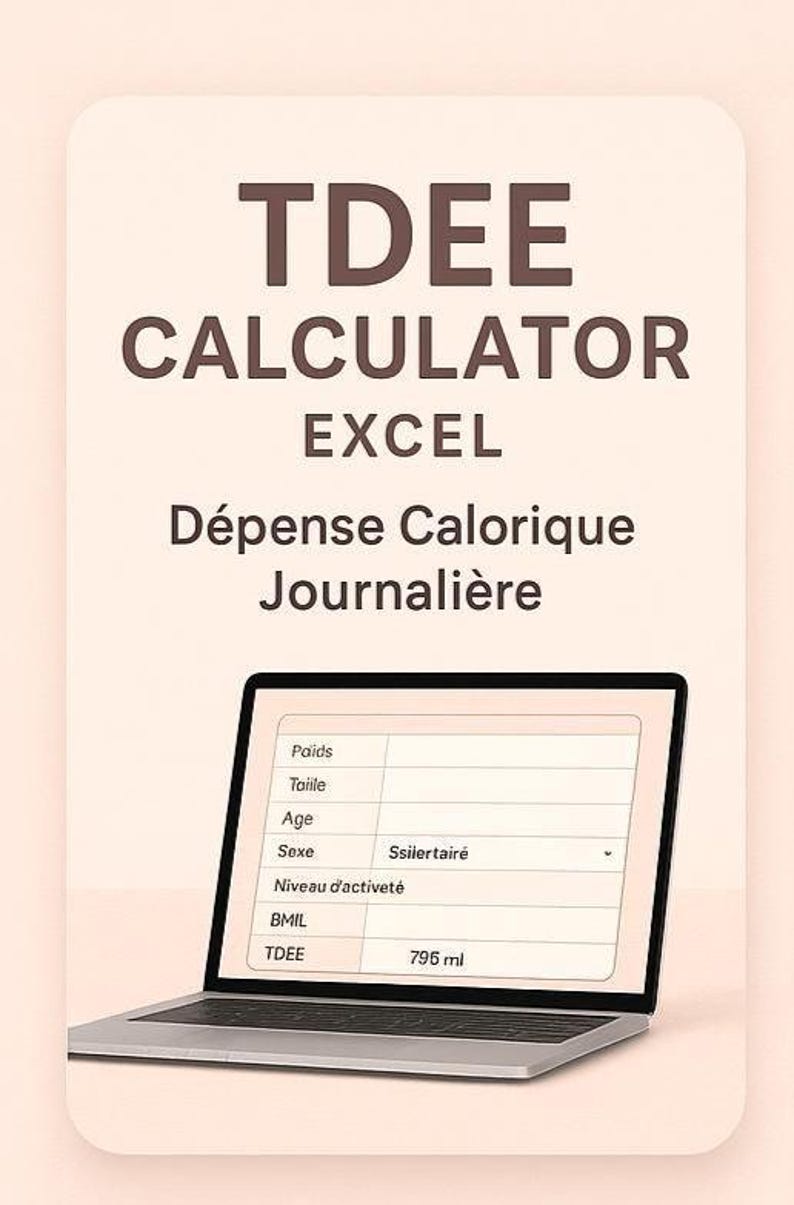 TDEE Calculator Excel • Daily Calorie Expenditure • Calorie Needs ...
