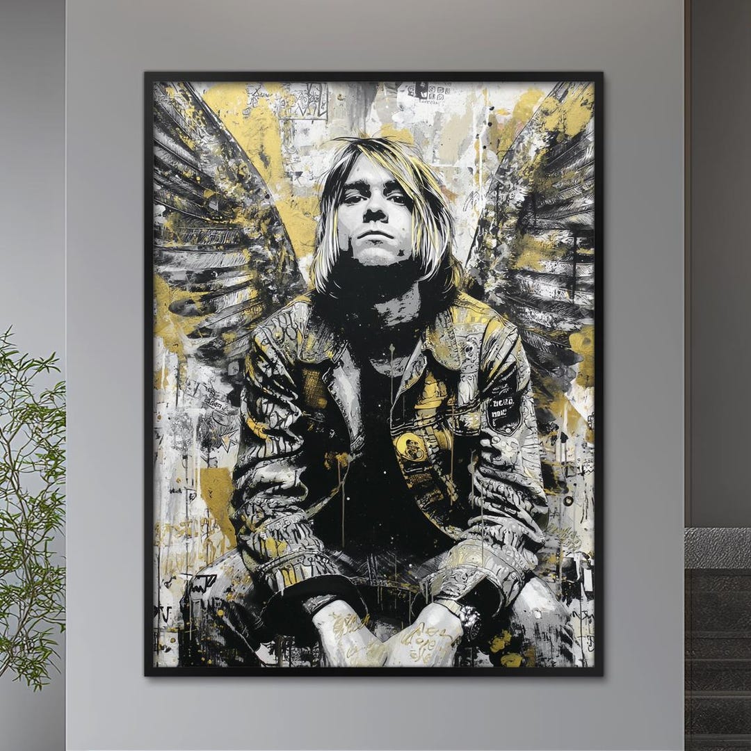 Kurt Cobain Wall Decor: Alternative Rock Graffiti (ready to Hang) - Etsy