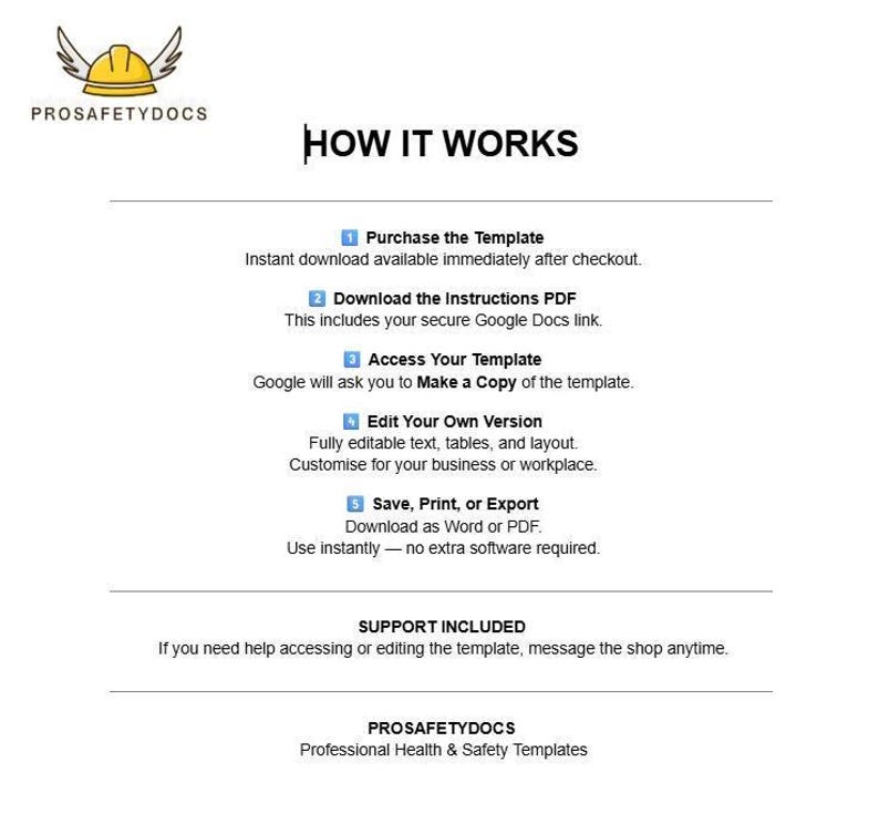 Manual Handling Risk Assessment Template | Editable Google Docs and PDF ...