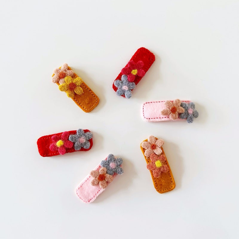 Felt Hair Clips - Etsy