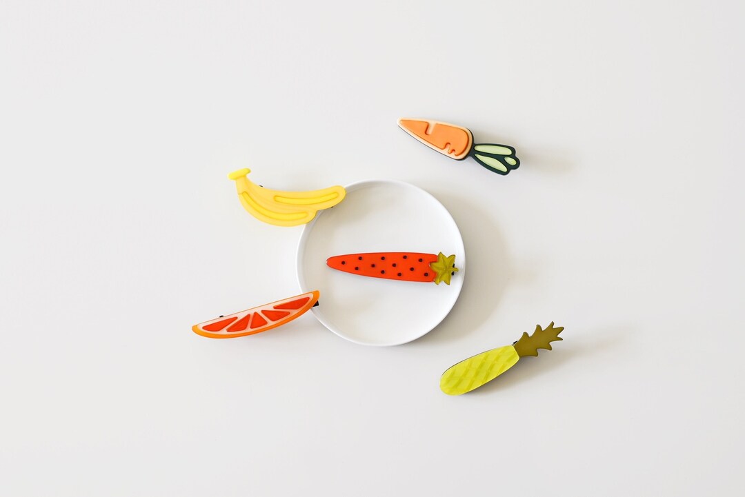 Cute Fruit Hair Clips | Vegetable Hair Clips | Carrot, Grapefruit ...