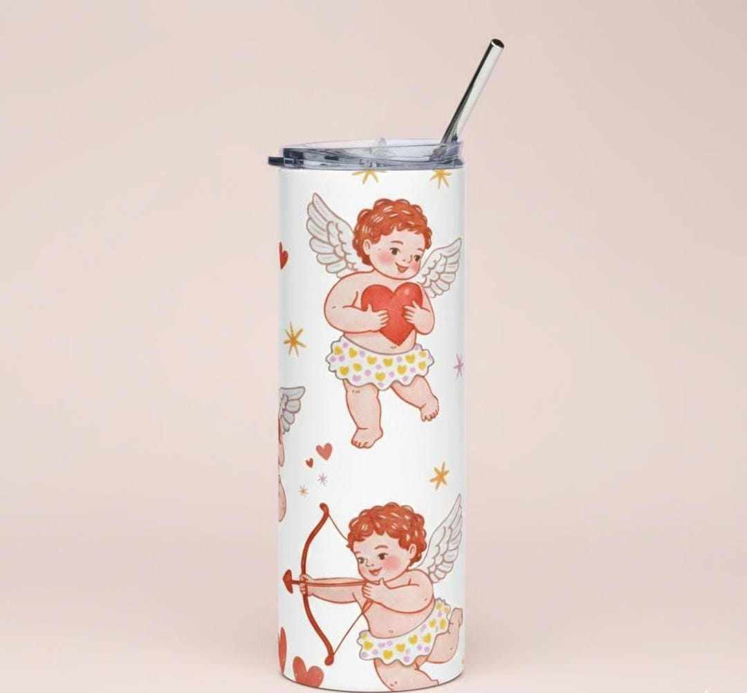Vintage Cupid Tumbler, Retro Cherub Coquette Coffee Cup - Etsy