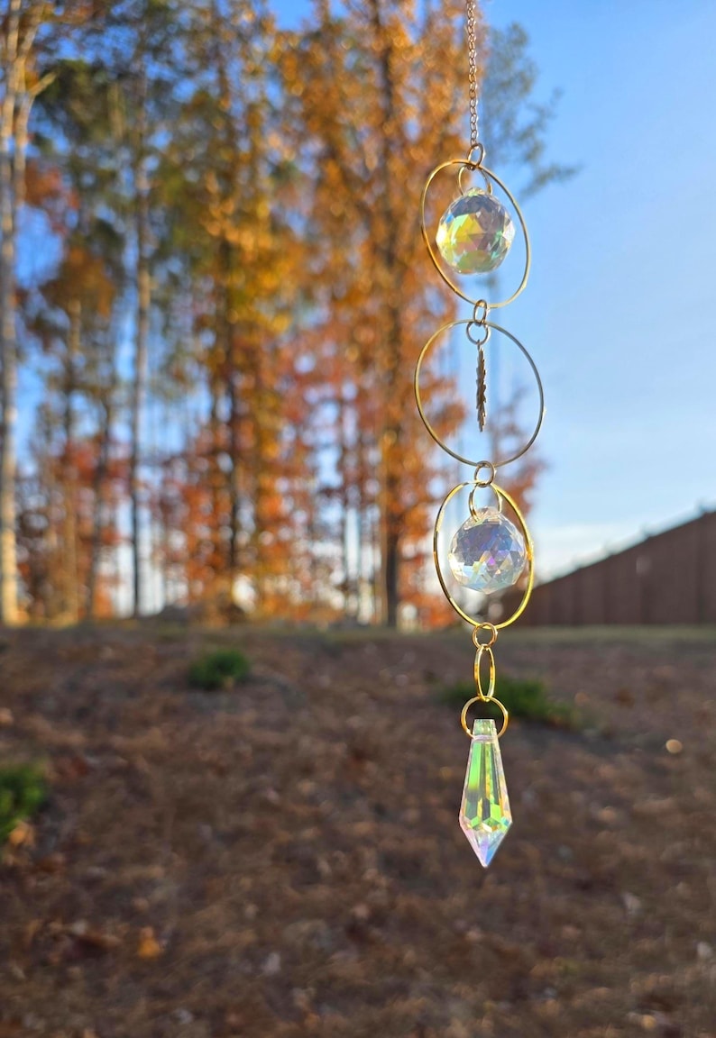 Celestial Sun Catcher • Crystal Window Prism • Rainbow Maker • Gothic ...