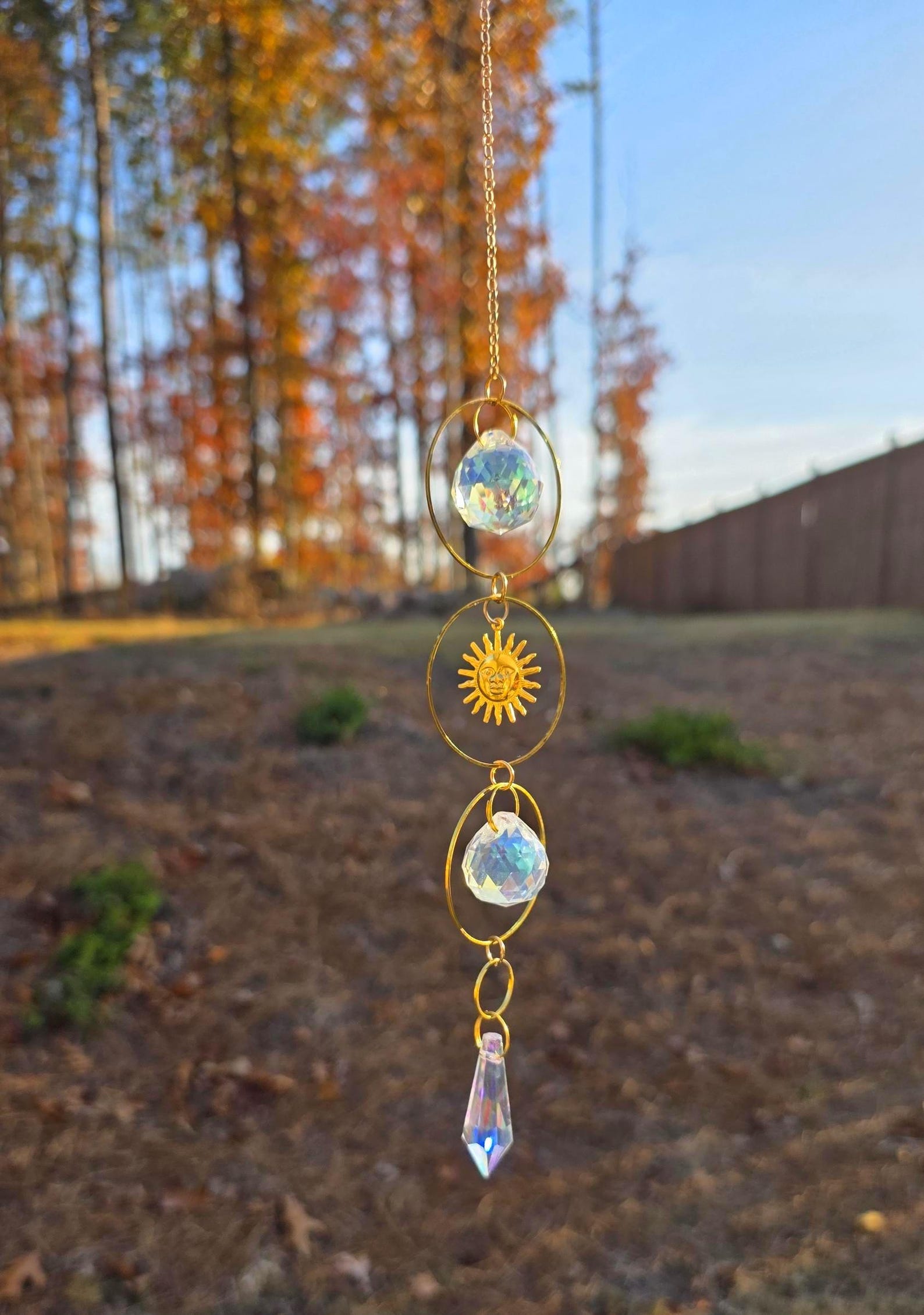 Celestial Sun Catcher • Crystal Window Prism • Rainbow Maker • Gothic ...