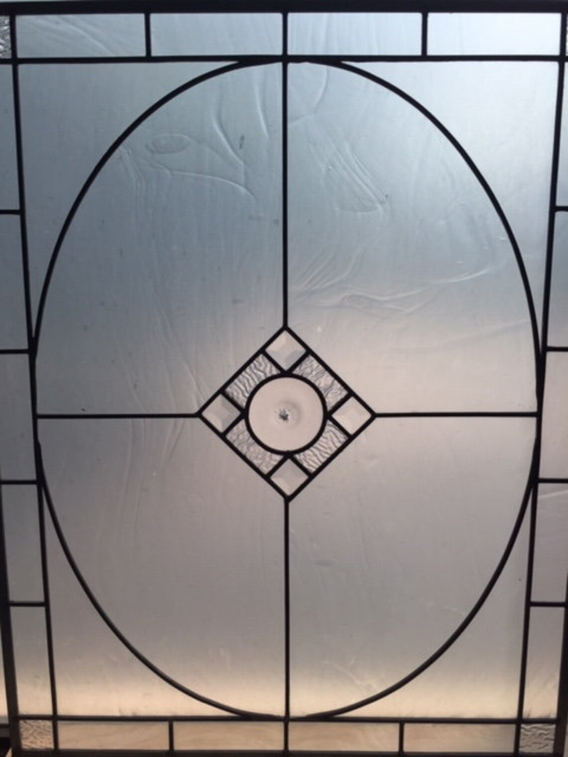 Clear Beautifully Textured Leaded Glass Hanging Window Panel - Etsy