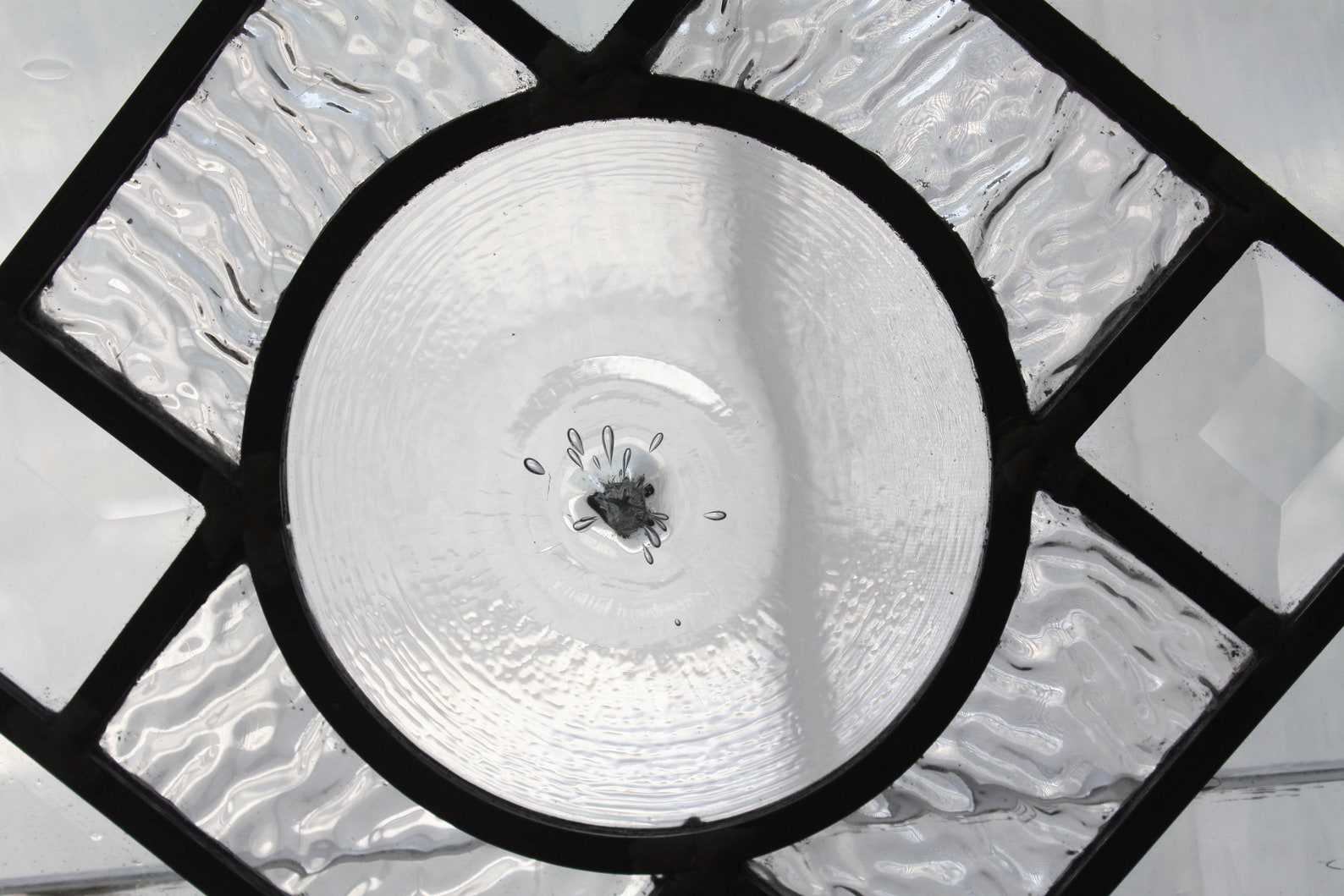 Clear Beautifully Textured Leaded Glass Hanging Window Panel - Etsy
