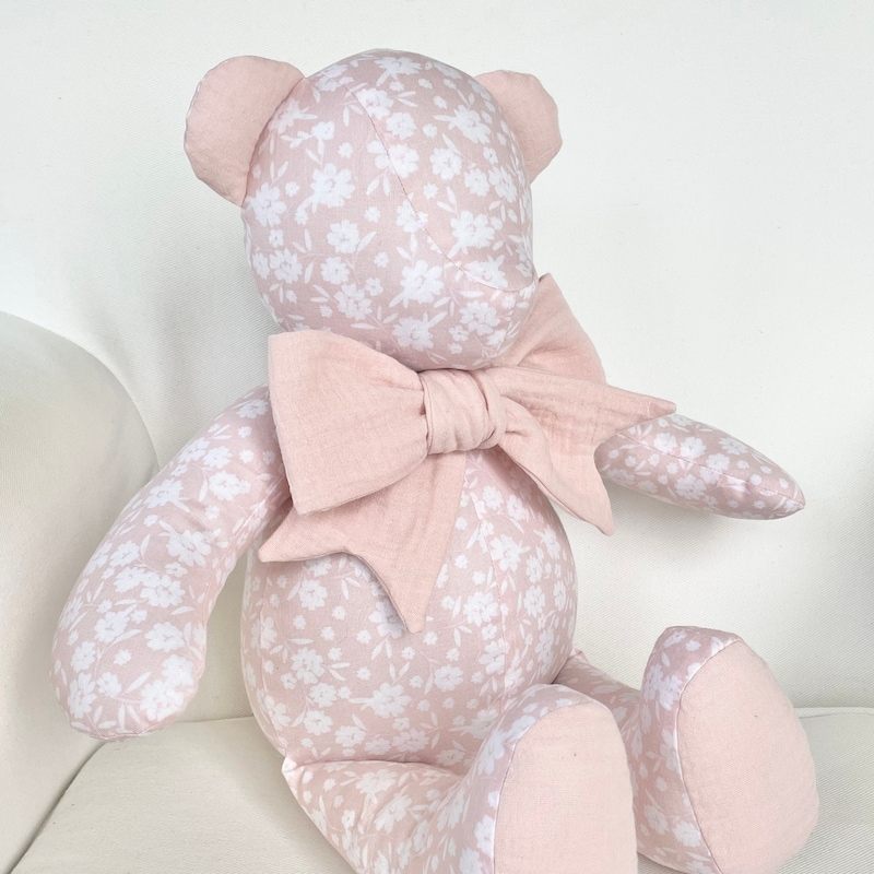 Pink Stuffed Bear - Etsy