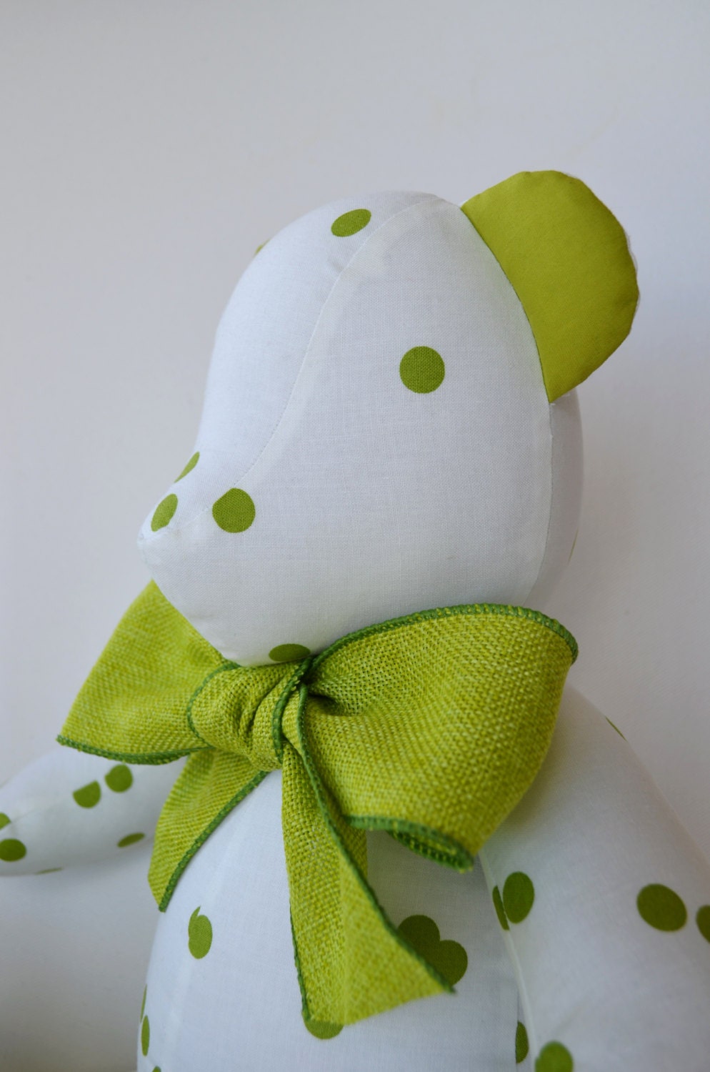 Olive Handmade Ombre Dot Teddy Bear Using Moda Dotty Ombre Fabric in ...