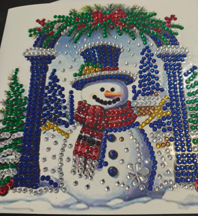 Blue Snowman Blank Card - Etsy