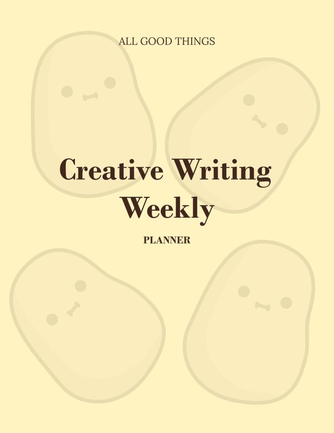 Creative Writing Weekly Planner - Etsy